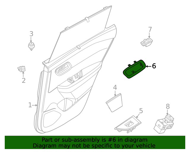 82683-6RA0B - Handle Bezel 2021-2024 Nissan Rogue | Nissan Parts ...