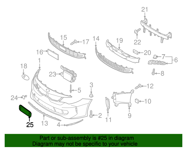 2017-2019 Kia Optima License Bracket 86518-A8100 | OEM Parts Online