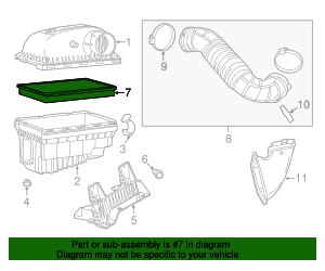2002-2020 Mopar Air Filter 68441763AA | TascaParts.com
