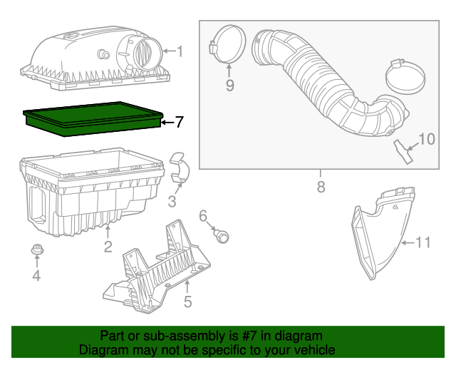 2002-2020 Mopar Air Filter 68441763AA | TascaParts.com