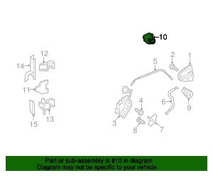 4517660066 - Lock Cylinder Guide 2008-2016 Smart Fortwo | Mercedes-Benz ...