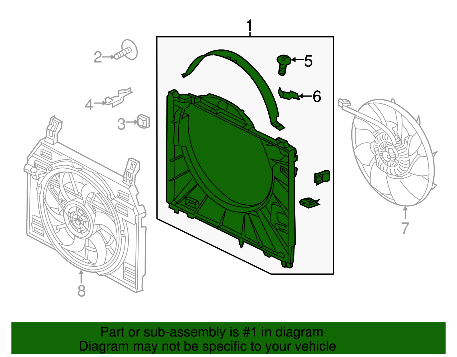 Genuine OEM Fan Shroud Part# LR111333 Fits 2013-2022 Land Rover: Up To ...