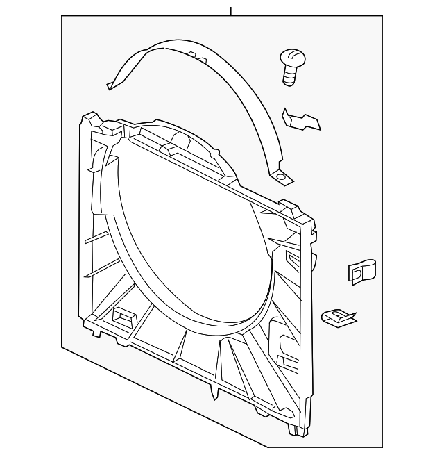 Genuine Fan Shroud for 2013-2022 Land Rover | Land Rover Part# LR111333 ...