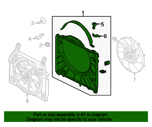 Genuine OEM Fan Shroud Part# LR111333 Fits 2013-2022 Land Rover: Up To ...