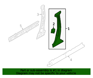 2019-2023 Mazda 3 Inner Center Pillar BCYN-71-38X | RealMazdaParts.com