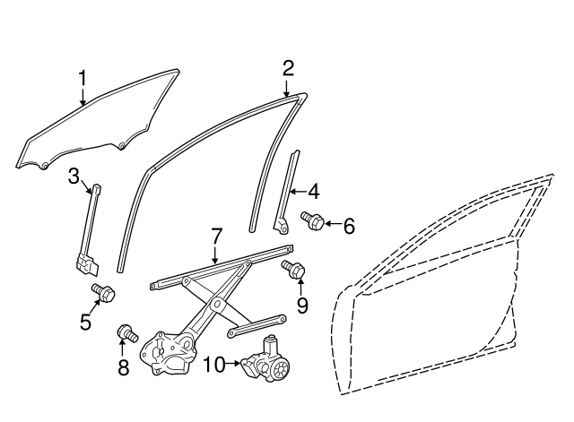 68151-06090 - Window Channel 2012-2014 Toyota Camry | AutoNationParts.com
