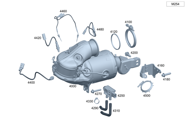 1956-2025 Mercedes-Benz Exhaust Gas Line, Rear 206-490-24-01 | MB OEM Parts