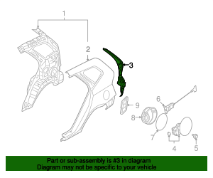 71560-1D010 - Extension 2007-2010 Kia Rondo | Kia.Parts Store