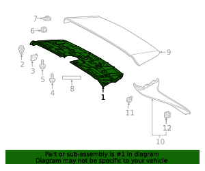 2019-2024 Toyota Insert Panel 76876-0R040 | Toyota Parts Center