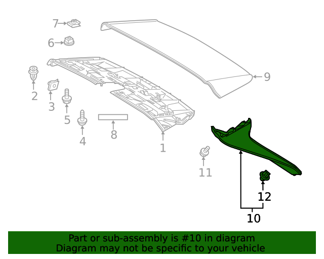 2019-2023 Toyota Side Spoiler 76088-0R050 | Toyota Parts Center