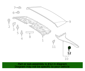 2010-2020 Toyota Molding Clip 90467-08224 | Toyota Parts Center