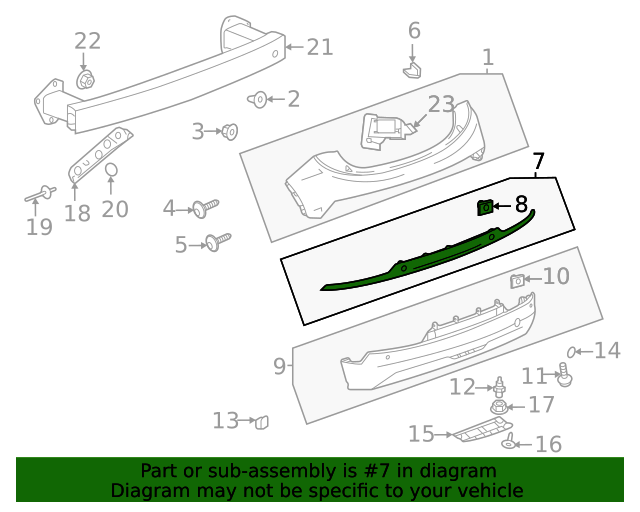 2022-2023 Chevrolet Bolt EV F Molding 42726400 GM | GMPartsDirect.com