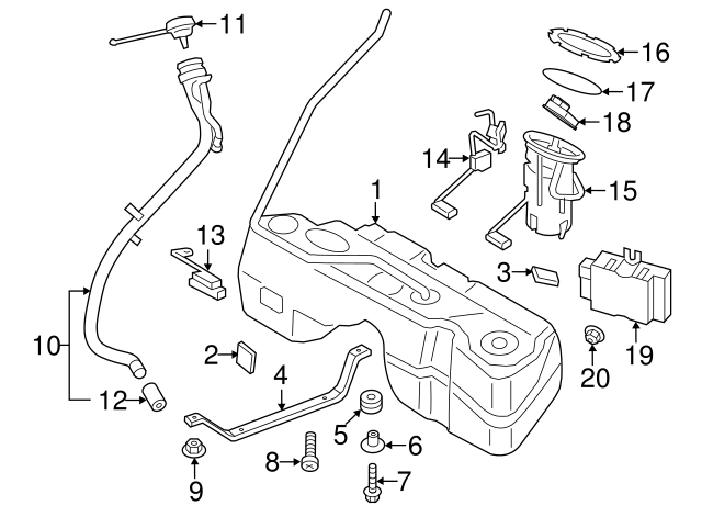 16-11-7-220-743 - Fuel Tank - 2011-2018 BMW | Buy BMW Parts Now
