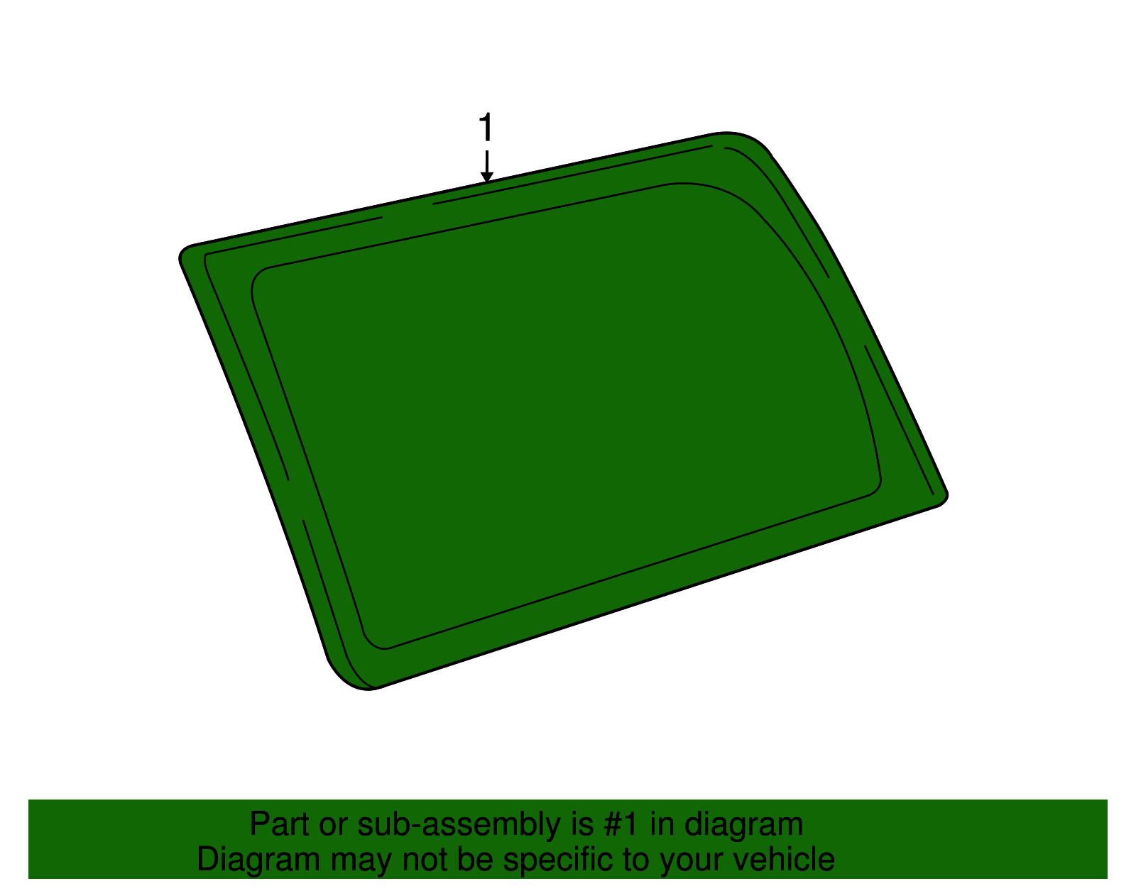 2007-2014 GM Driver Side Quarter Rear Window 25841728 | Auto Parts Express