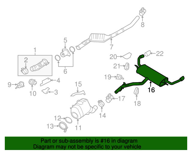 Genuine BMW 18-30-8-572-489 | Rear Muffler | FREE Shipping on Most ...