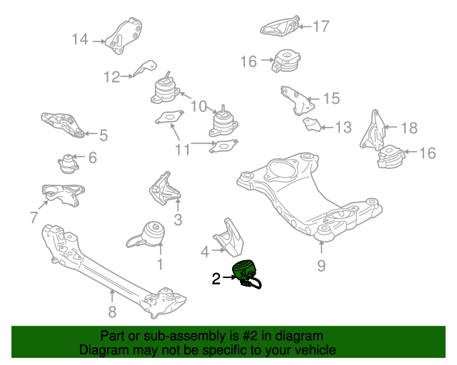 4E0-199-381-FL - Engine Mount 2004-2010 Audi | AutoNationParts.com