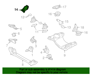 4E0-399-114-AT - Trans Mount Bracket 2007-2010 Audi A8 Quattro | Audi ...