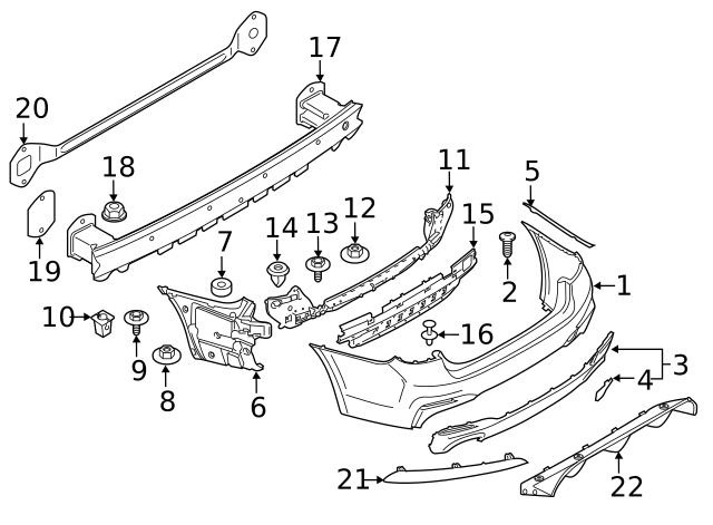 51125a2c1e9 - 2021-2022 BMW Bumper Cover (51-12-5-A2C-1E9) | BMW of ...