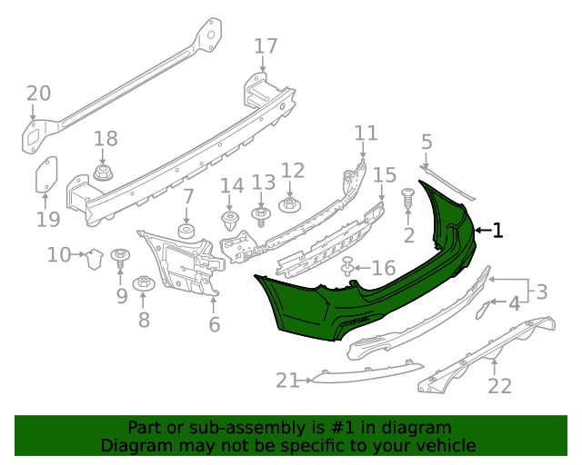 51125a2c1e9 - 2021-2022 BMW Bumper Cover (51-12-5-A2C-1E9) | BMW of ...