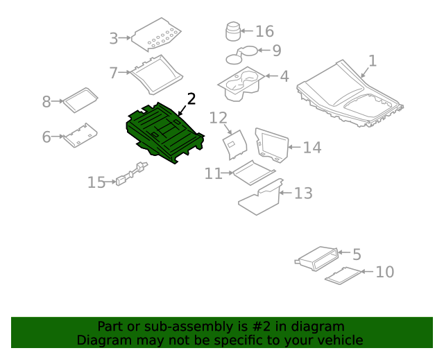 51-16-5-A34-FD9 - Console Compartment 2019-2023 BMW | AutoNationParts.com