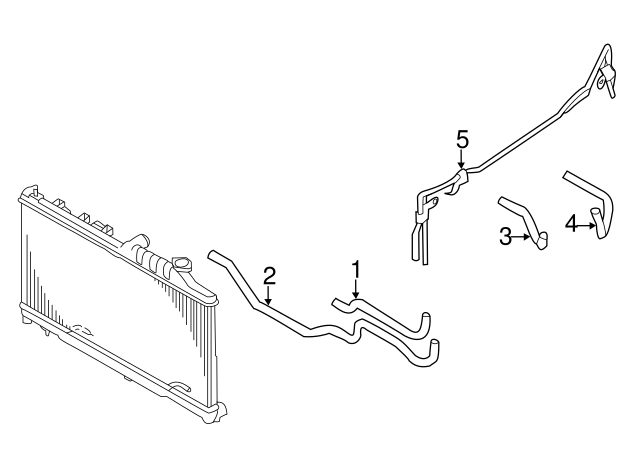 2008-2013 Subaru Automatic Transmission Oil Cooler Hose 45520AG010 ...