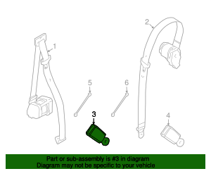 LR009305 - Seat Belt Receptacle 2007-2016 Land Rover | AutoNationParts.com