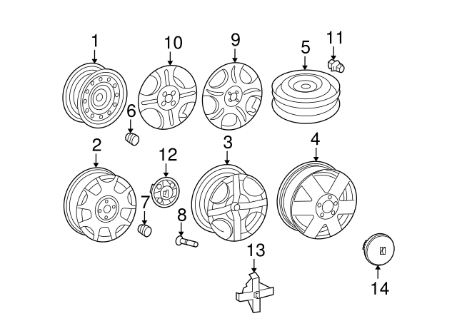 1986-2024 GM Wheel Lug Nut 9598799 | TascaParts.com