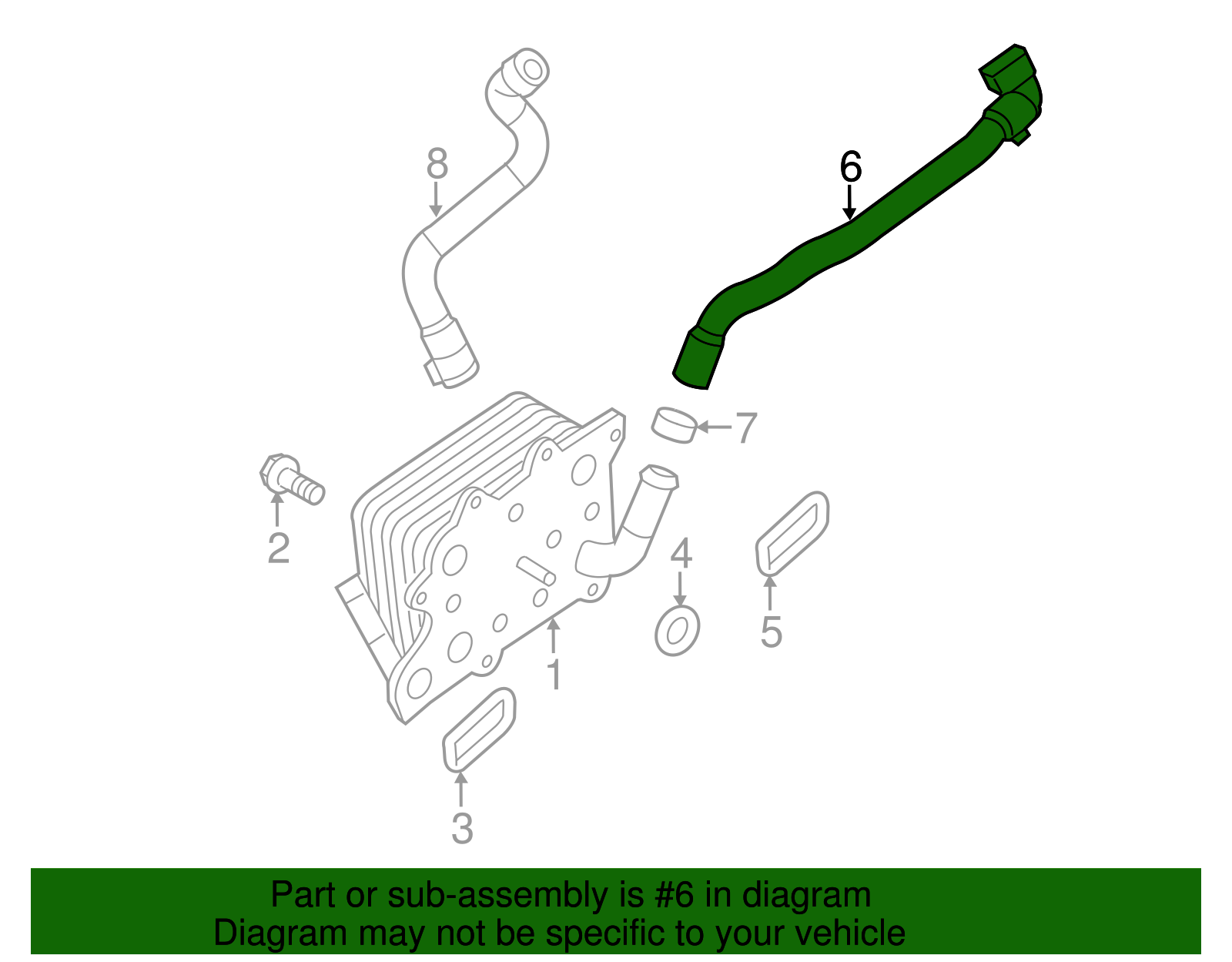 2018-2024 Ford Oil Cooler Line lc3z6b850a | TascaParts.com