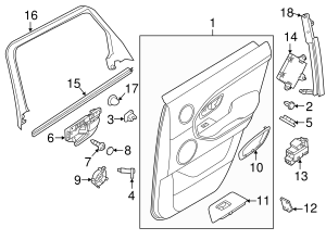 Genuine OEM Handle, Inside Blank Cover Part# LR028113 Fits 2012-2019 ...