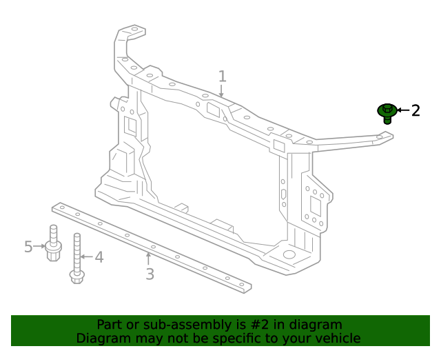 90101-TBA-A00 - Radiator Support Bolt - 2016-2021 Honda Civic | Genuine ...