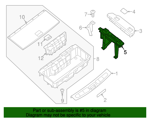 2013-2020 Nissan Pathfinder Support Bracket 84965-3JA0A | OEM Parts Online