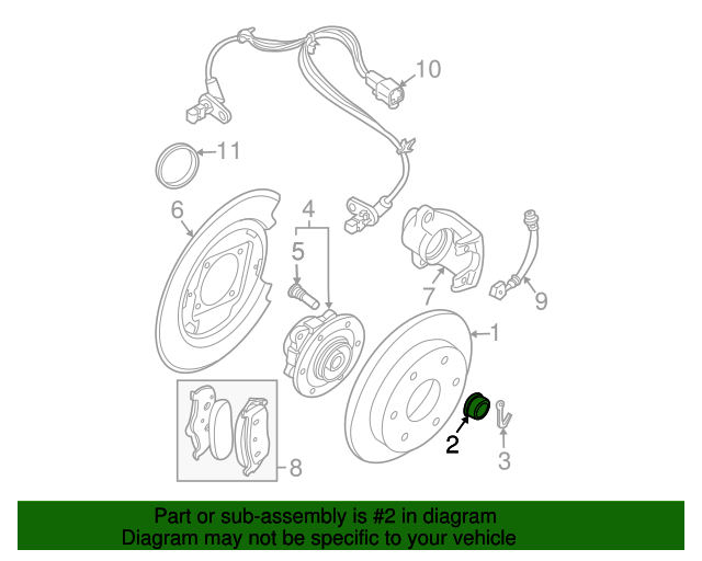 2008-2013 Nissan Knuckle Nut 01223-N004U | Nissan Parts Store