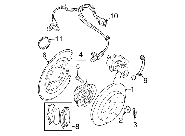2008-2013 Nissan Knuckle Nut 01223-N004U | Nissan Parts Store