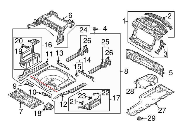 Genuine BMW 51-71-7-033-757 | Under-Body Shield | FREE Shipping on Most ...