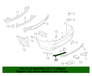 51128047730 - 2010-2015 BMW Rear Molding (51-12-8-047-730) | BMW of ...