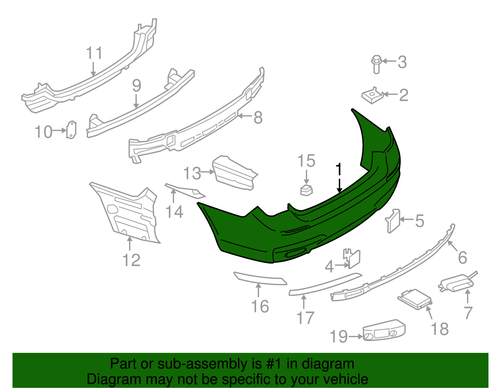 51127898876 - 2010-2015 BMW Bumper Cover (51-12-7-898-876) | Parts ...