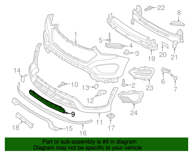 2013-2016 Hyundai Santa Fe Grille 86561-B8100 | AutoNationParts.com