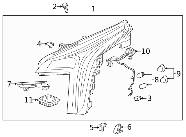 2019-2022 Cadillac XT4 Headlamp Automatic Control Module 84761764 ...