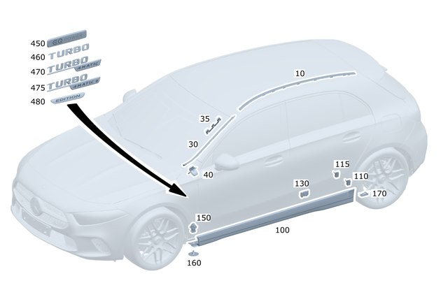 247-817-50-00 - Fender Emblem - 2020-2021 Mercedes-Benz | Buy Mercedes ...