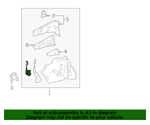 2013-2018 Toyota RAV4 Fender Apron Extension 53813-0R030 | Toyota Parts ...