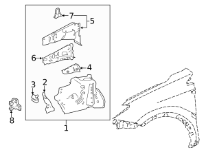 Genuine Toyota Upper Rail part# 53705-0R030 for 2013-2018 Toyota RAV4 ...