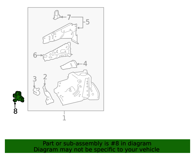 2013-2018 Toyota RAV4 Front Brace 53804-42010 | Toyota Parts Center