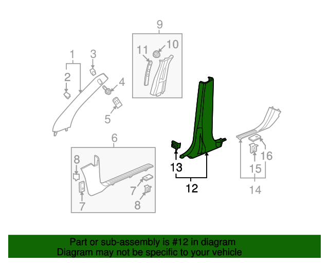 2006-2009 GM Trim 25829739 | GMPartsDirect.com
