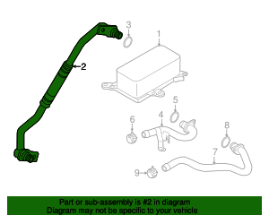 2011-2015 Volkswagen Touareg Engine Coolant Pipe 06E-121-065-N | VW ...