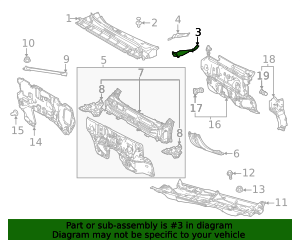 OEM 2020-2024 Toyota Highlander Side Seal Part # 53866-0E080 | Modern ...