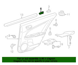 69284-47020-C0 - Handle Bezel 2016-2022 Toyota | Ourisman Toyota Parts
