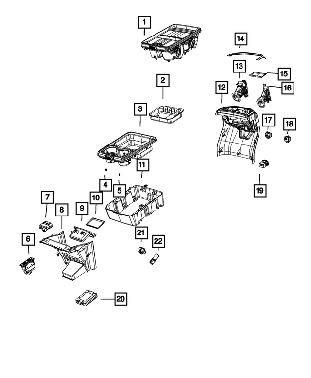 2019-2024 Ram Console Cup-Holder 5YE132X7AG | Mopar eStore