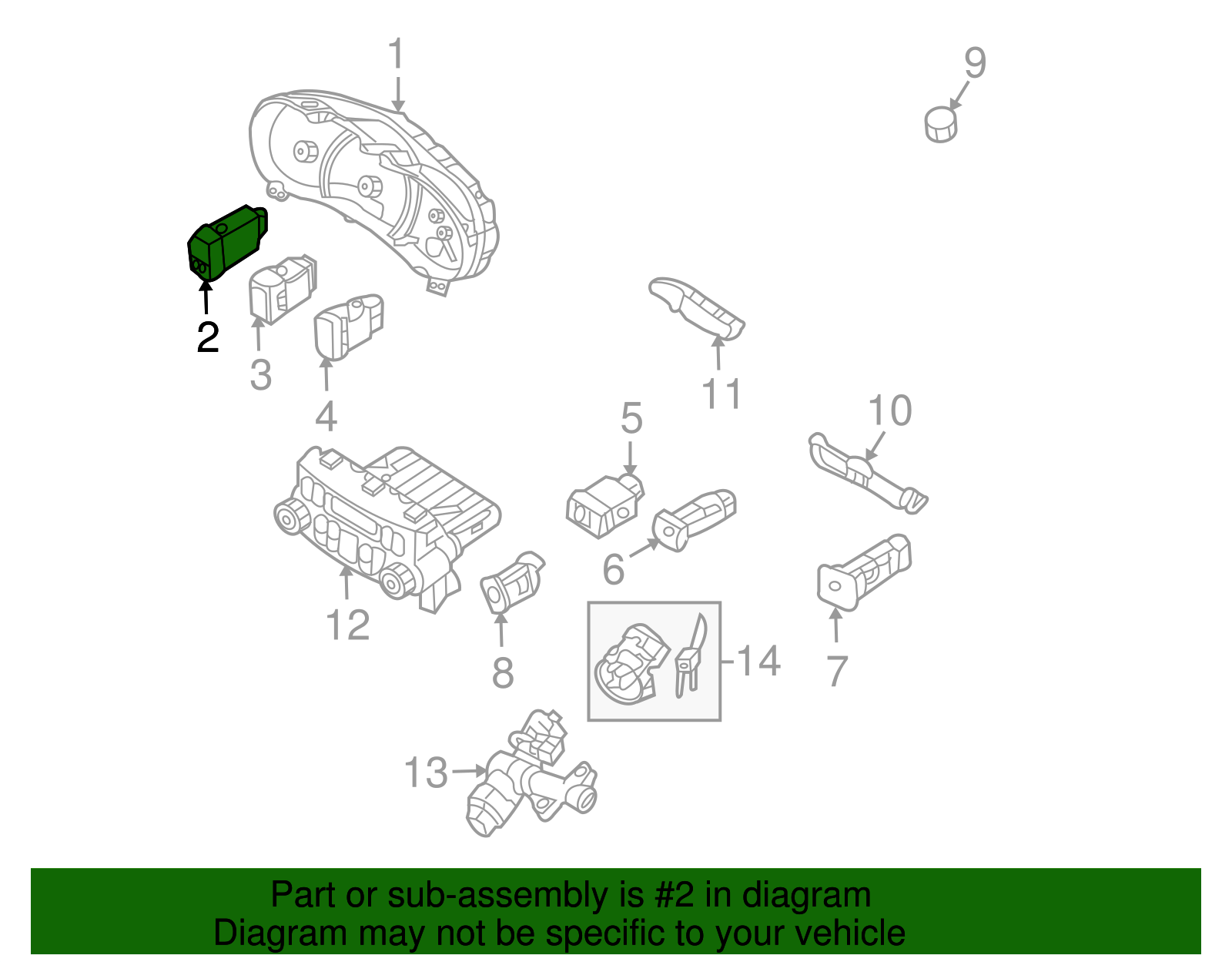 93340-4D000-CS - Instrument Light Rheostat - 2007 2008 Hyundai ...