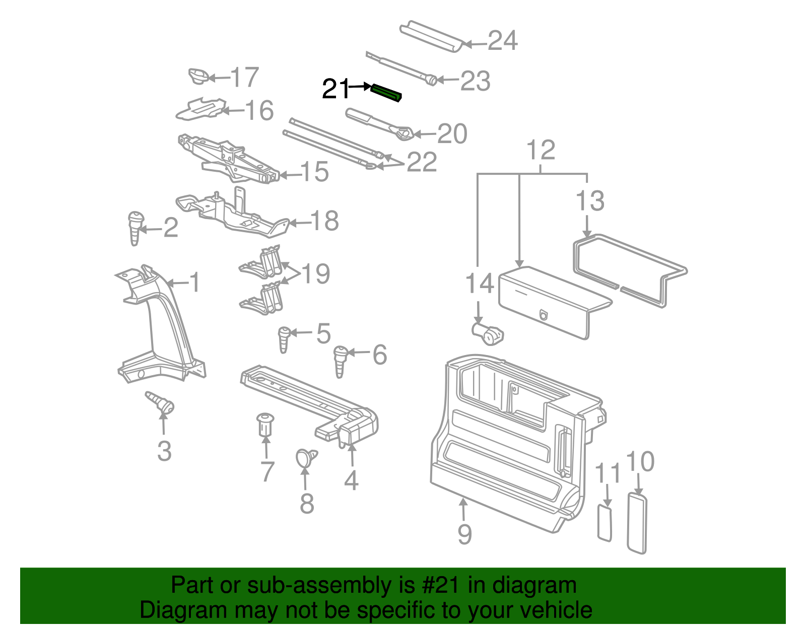 1999-2025 GM Jack Handle Extension 15043672 | QuirkParts
