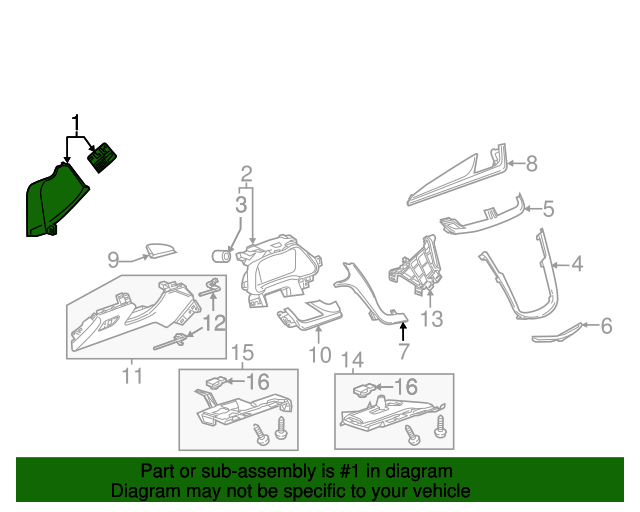 Jet Black Driver Side Instrument Panel Fuse Block Access Hole Cover ...